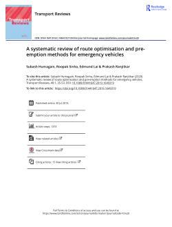 A systematic review of route optimisation and pre-emption methods for ...
