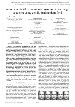 Automatic facial expression recognition in an image sequence using conditional random field
