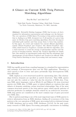 A Glance on Current XML Twig Pattern Matching Algorithms