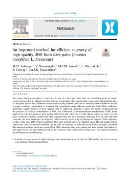 An improved method for efficient recovery of high quality DNA from date ...