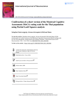 Construction of a short version of the Montreal Cognitive Assessment ...