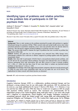 Identifying types of problems and relative priorities in the problem ...
