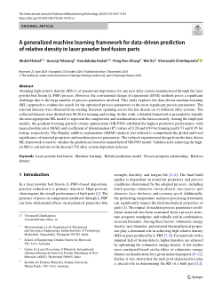 A generalized machine learning framework for data-driven prediction of ...