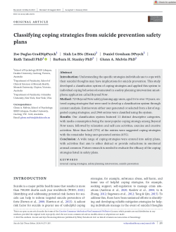 Classifying coping strategies from suicide prevention safety plans