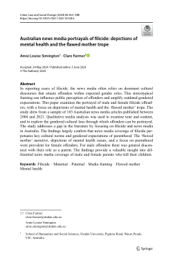Australian news media portrayals of filicide: depictions of mental ...