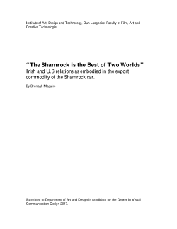 “The Shamrock is the Best of Two Worlds” - Irish and U.S relations as ...