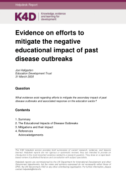Item - Evidence on Efforts to Mitigate the Negative Educational Impact ...
