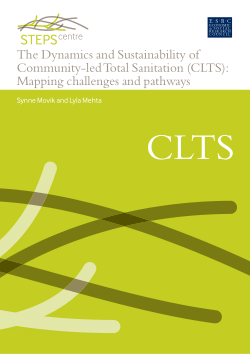 The dynamics and sustainability of Community-led Total Sanitation (CLTS ...
