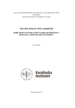 Item - The HPA axis in type 2 diabetes : some aspects in relation to ...