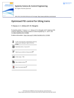 Optimised PID control for tilting trains
