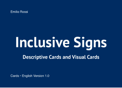 Inclusive Signs: Descriptive Cards and Visual Cards