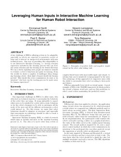 Leveraging human inputs in interactive machine learning for human robot ...
