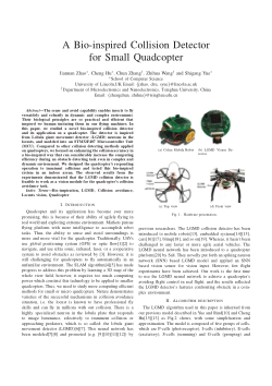 A Bio-inspired Collision Detector for Small Quadcopter