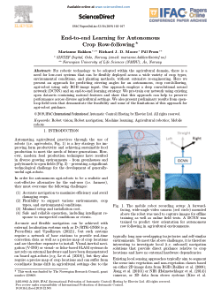 End-to-end Learning for Automomous Crop Row-following