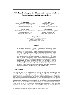 TS-Rep: Self-supervised time series representation learning from robot ...