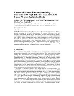 Enhanced Photon Number Resolving Detection with High-Efficient InGaAs/InAlAs Single Photon ...
