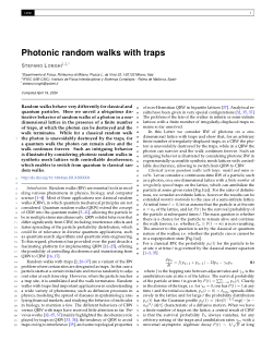 Photonic random walks with traps
