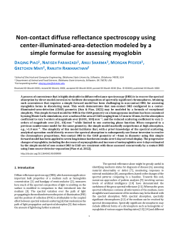 Non-contact diffuse reflectance spectroscopy using center-illuminated-area-detection modeled by ...