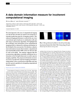 A data domain information measure for incoherent computational imaging