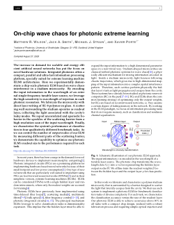 On-chip wave chaos for photonic extreme learning