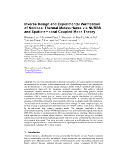 Item - Inverse Design and Experimental Verification of Nonlocal Thermal ...