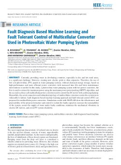 Fault Diagnosis Based Machine Learning and Fault Tolerant Control of Multicellular Converter ...