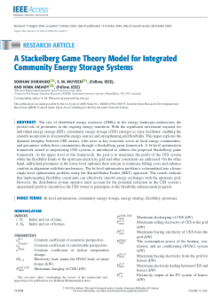A Stackelberg Game Theory Model for Integrated Community Energy Storage Systems