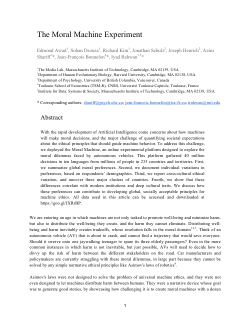 The Moral Machine experiment