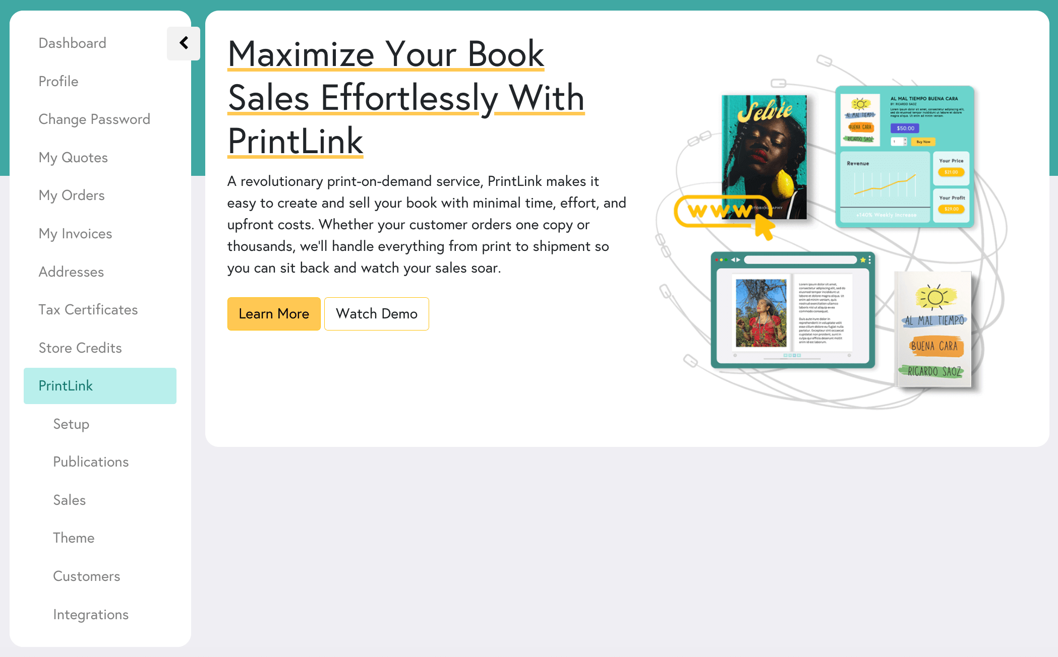 The PrintLink Tab: Manage Publications & Sales | Mixam