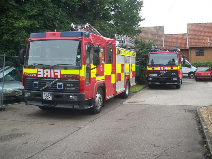 Suffolk Fire and Rescue - Sudbury tenders