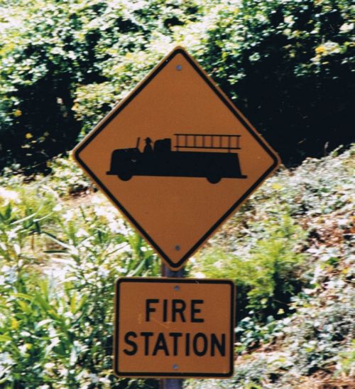 American Fire Station Sign