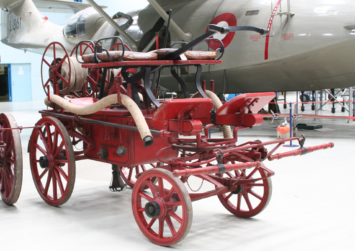 Hand-operated fire pump in Denmark