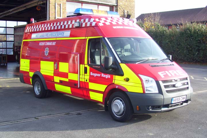 Fire Engines Photos - 2008 Ford Transit Incident Command Unit HX58CMK