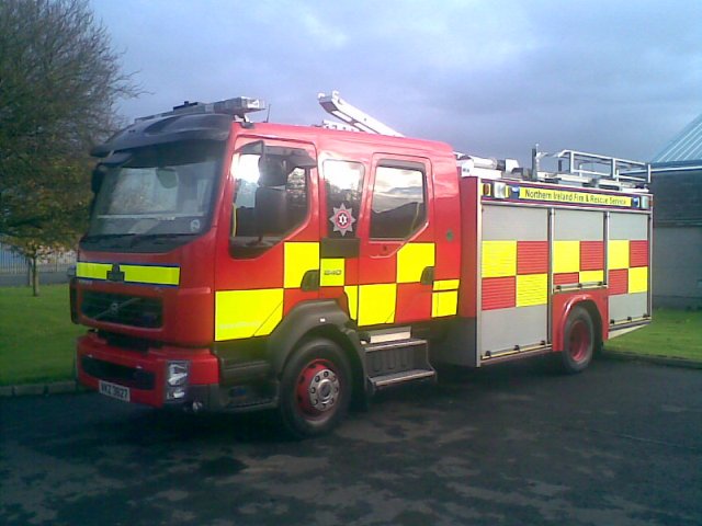 Fire Engines Photos - Northern Ireland. Volvo FL Browns. WrL
