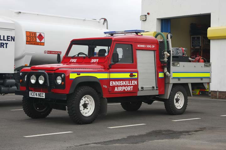 Fire Engines Photos - Enniskillen Airport Northern Ireland Land Rover