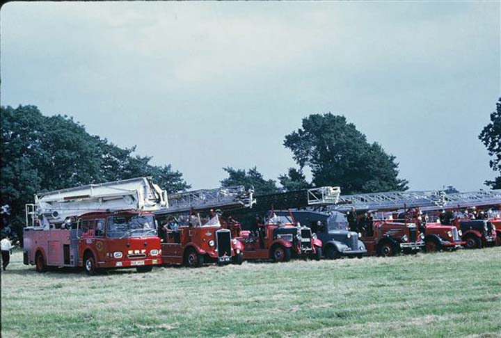 Fire Engines Photos - Classic fire truck line up