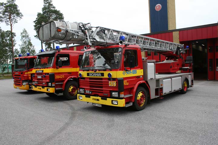Fire Engines Photos - Räddningstjänsten Västervik lineup fire engines