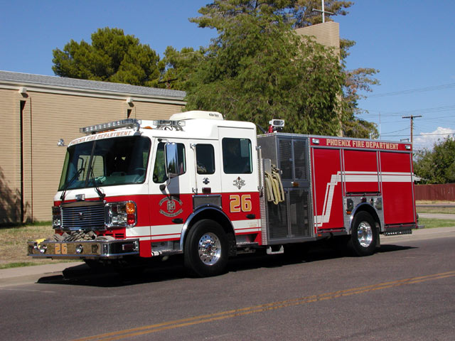 Fire Engines Photos - Phoenix Engine 26