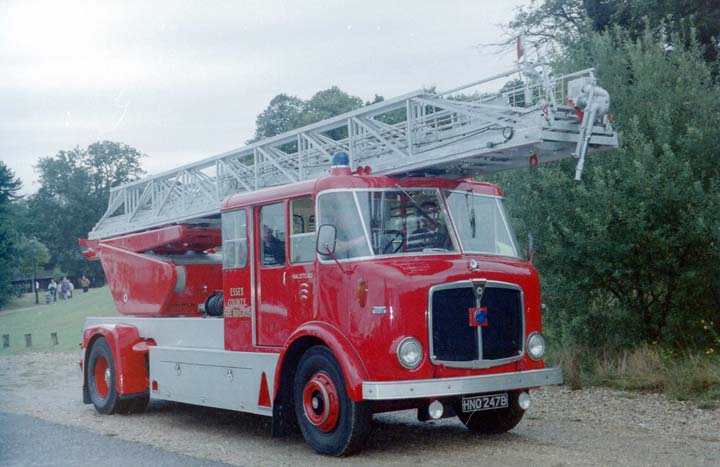 Fire Engines Photos - 1964 AEC/Merryweather 100' Turntable Ladder.