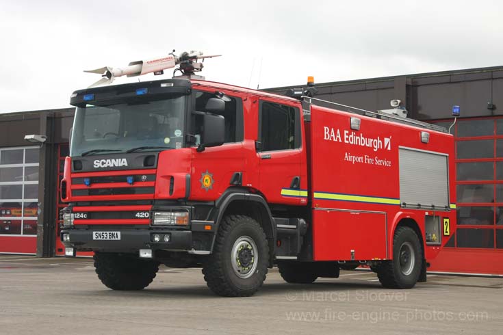 Fire Engines Photos - Edinburgh Airport Fire Service Scania Carmichael