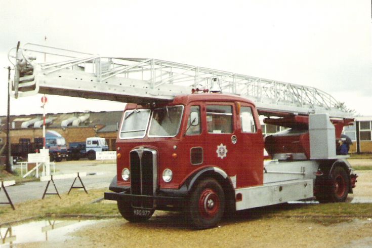 Fire Engines Photos - AEC Regent Merryweather turntable ladder