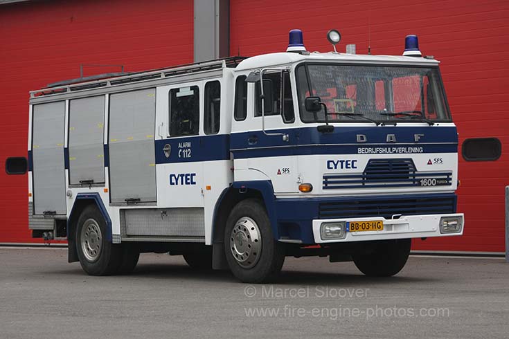 Fire Engines Photos - Cytec Works Fire brigade DAF 1600 watertender