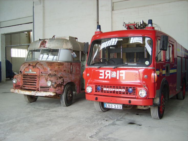 Fire Engines Photos - Two Bedford Fire engines Malta