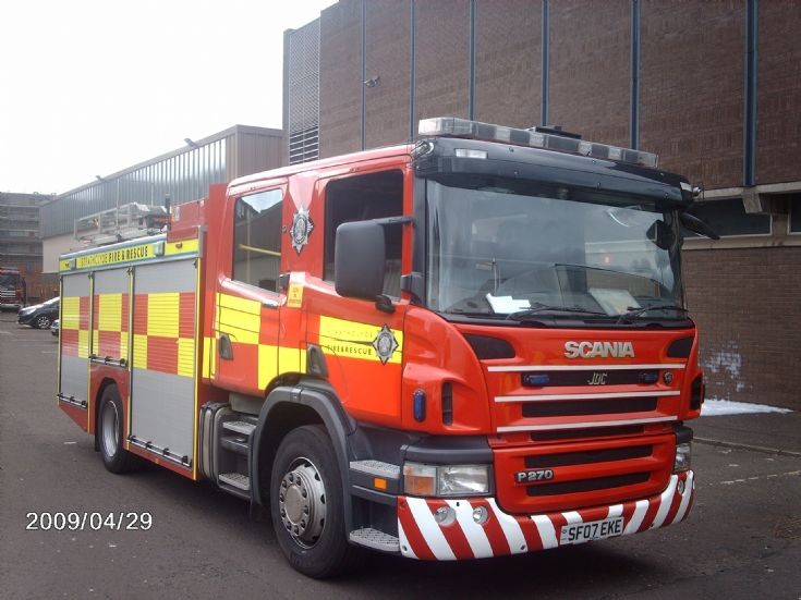 Fire Engines Photos - Scania Fire engine Stathclyde FRS