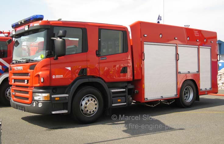 Fire Engines Photos - Scania Fire engine on the IVIC Katwijk