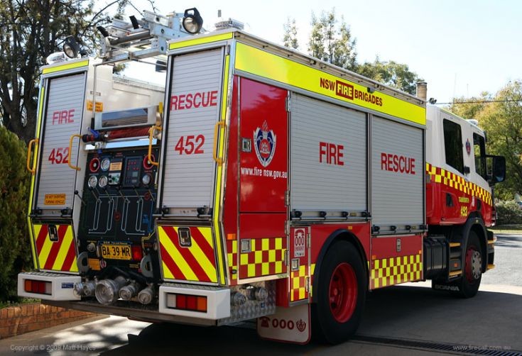 Fire Engines Photos - New South Wales Fire Brigade Scania pumper