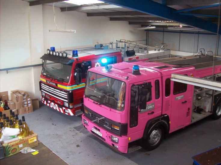 Fire Engines Photos - Srtathclyde scania and ex london volvo saxon.