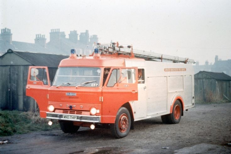 Fire Engines Photos - Ford D series (MND714P) Gtr Manchester 1970's.