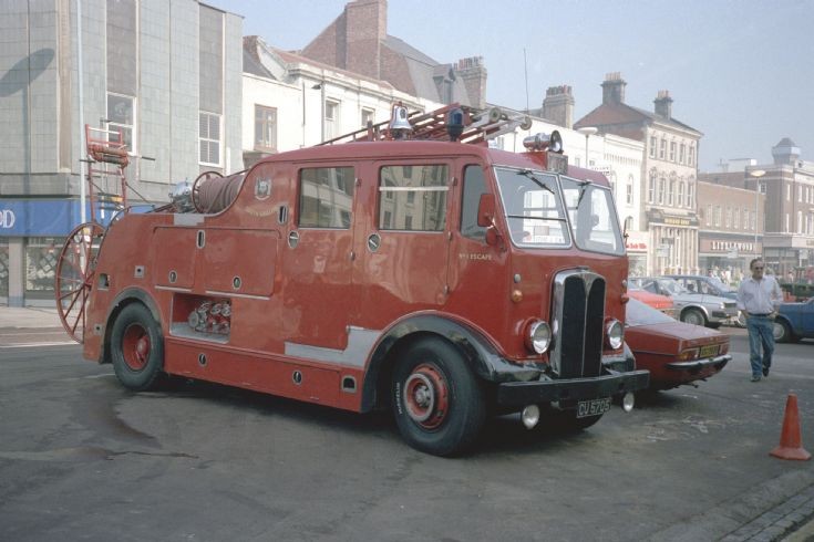 Fire Engines Photos - AEC Regent CU5705 Stockton on Tees c1984/5.