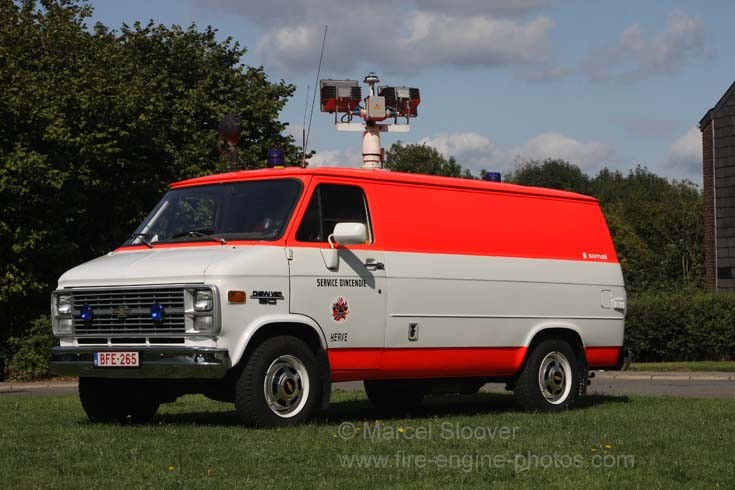 Fire Engines Photos - Pompiers Herve Chevrolet Chevy Rescue van Battice